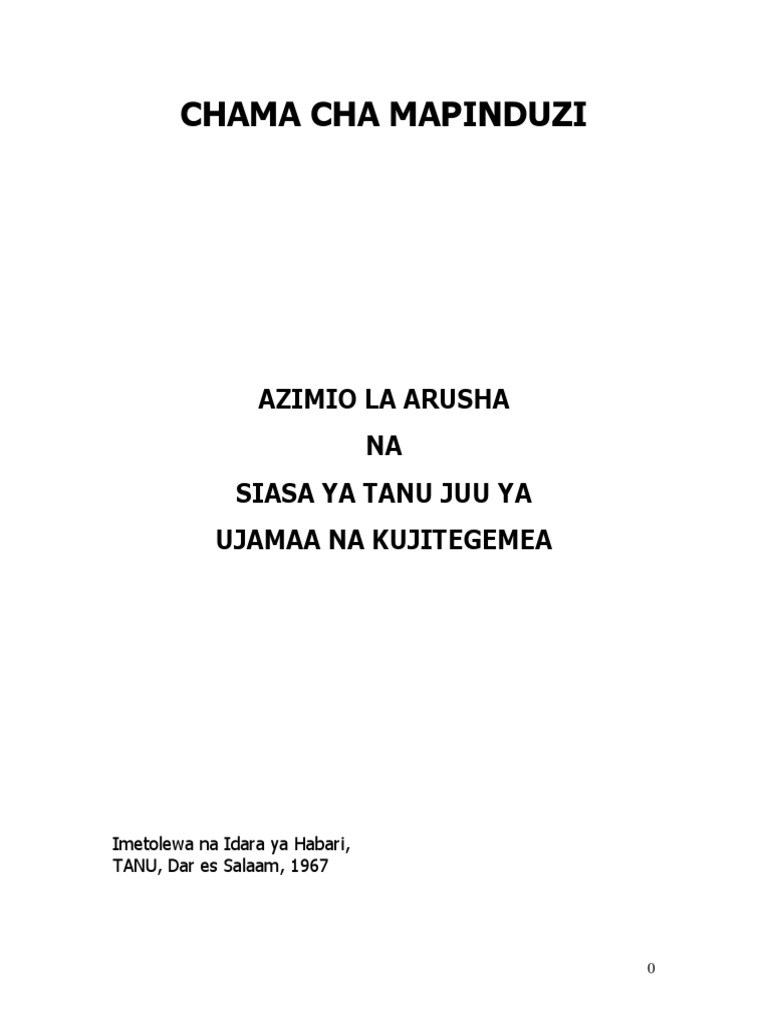 Azimio La Arusha | PDF