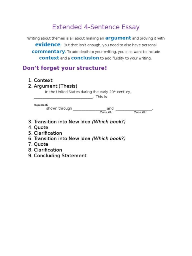 Theme Essay Structure Guide | PDF