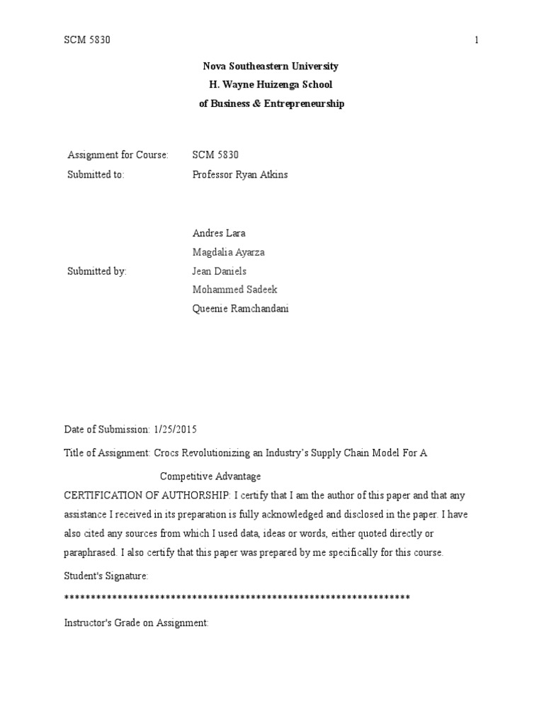 Crocs' Revolutionized Supply Chain Model: An Analysis of the Footwear ...