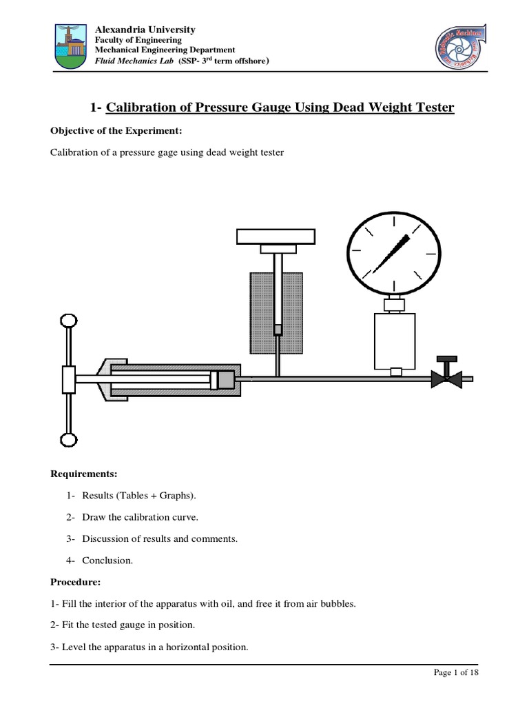 Fluid-1-Lab | Pressure | Fluid Mechanics