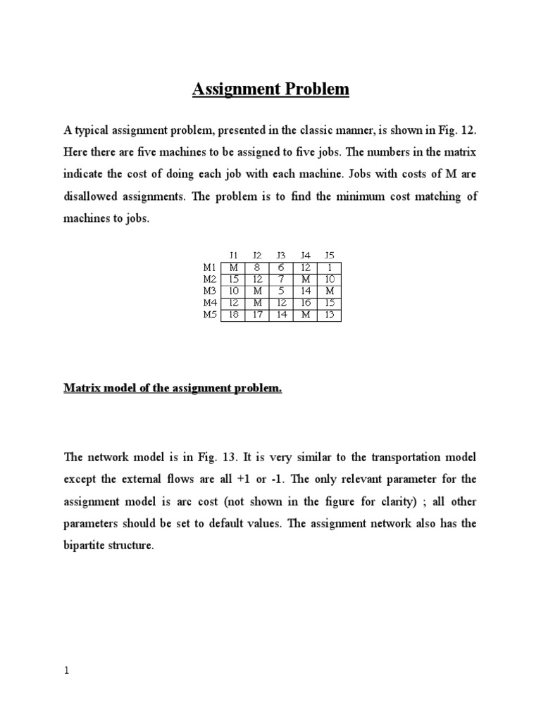 Assignment, Shortest Path, Max Flow & Transportation Network Models ...