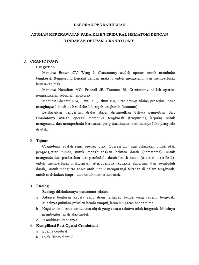 LP Craniotomy DX EDH | PDF