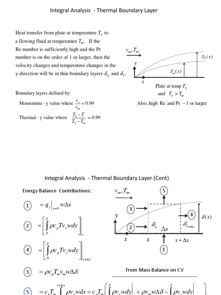 Integral Analysis of Thermal Boundary Layer | PDF | Teaching Methods & Materials | Science ...