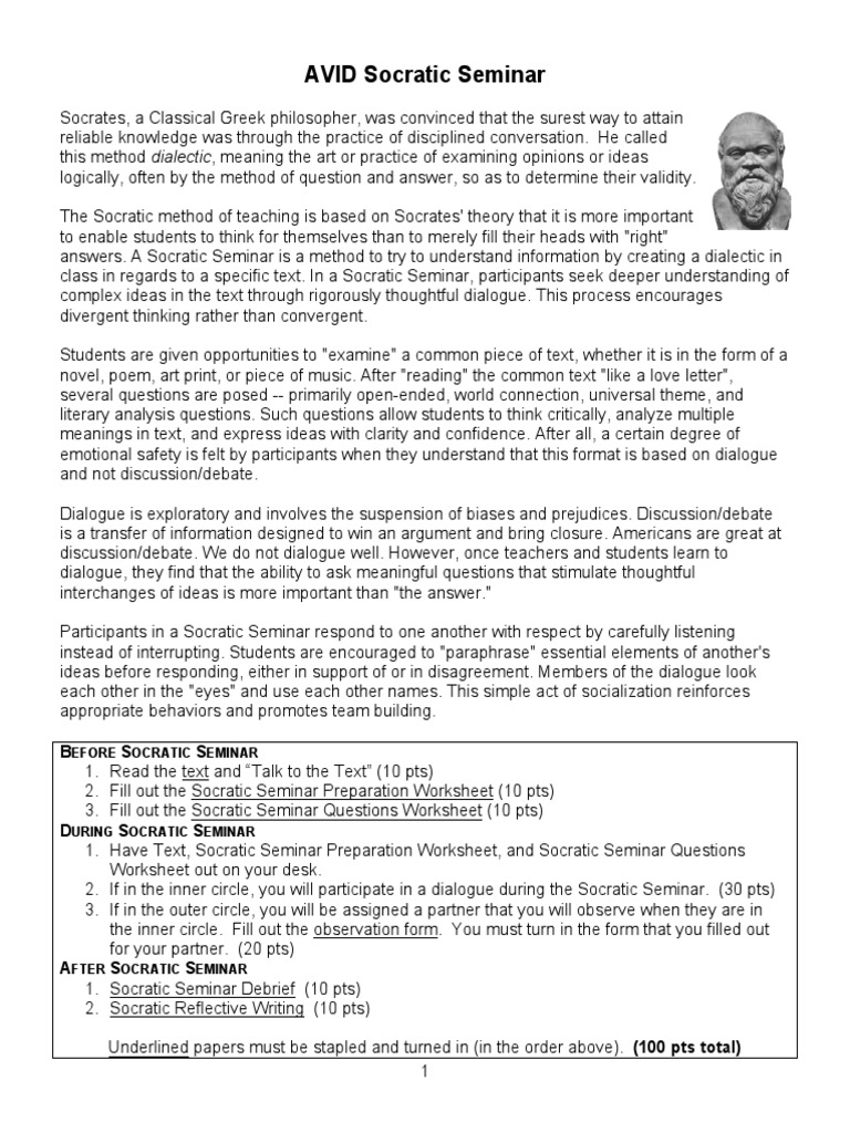 Socratic Seminar | PDF | Reason | Question