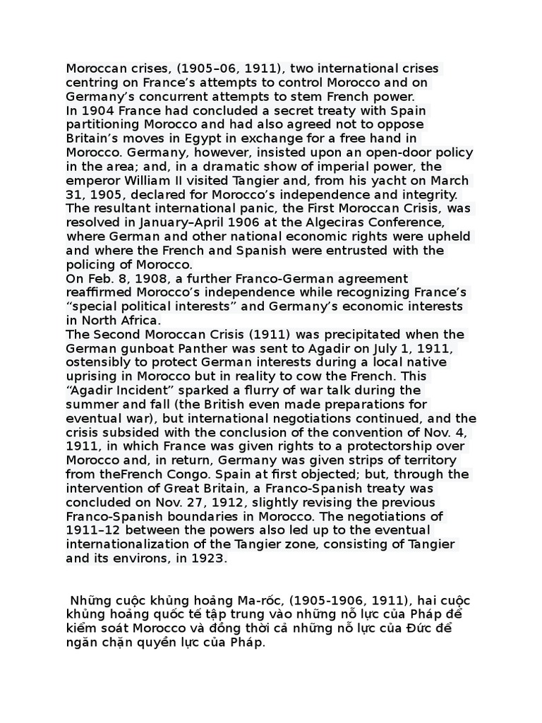 Moroccan Crises | PDF