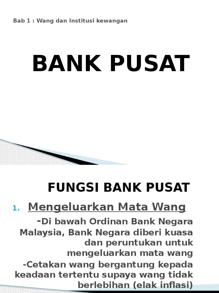 Fungsi Bank Pusat | PDF