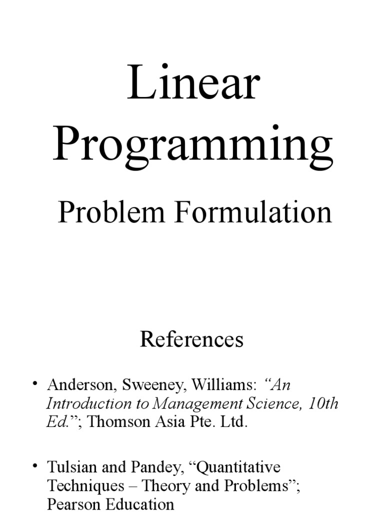 LPP Formulation | Linear Programming | Loss Function