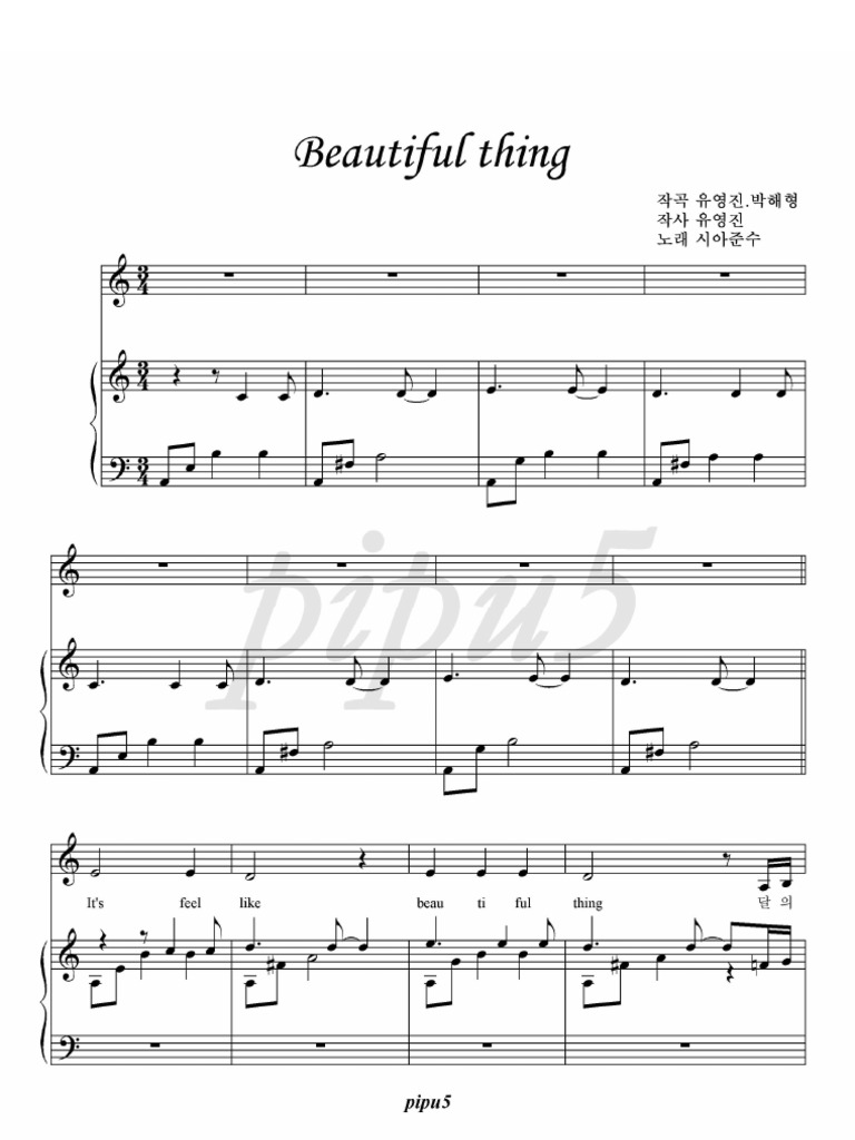 Xiah Junsu - Beautiful Thing | PDF