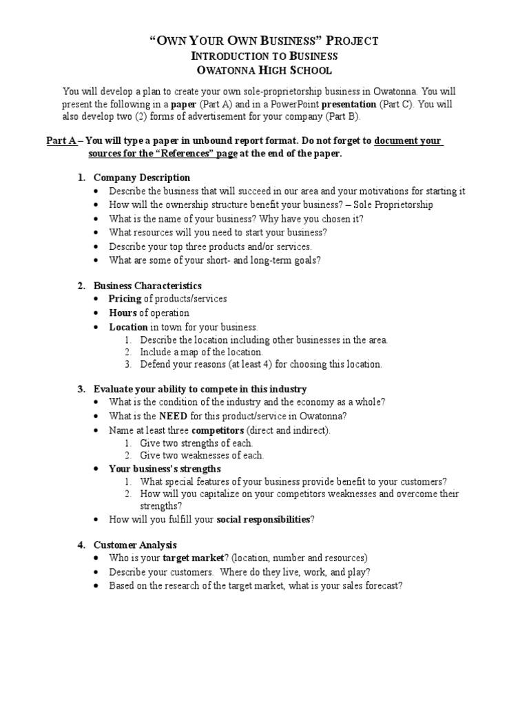 Create Your Own Business Project Revised | PDF | Marketing | Advertising