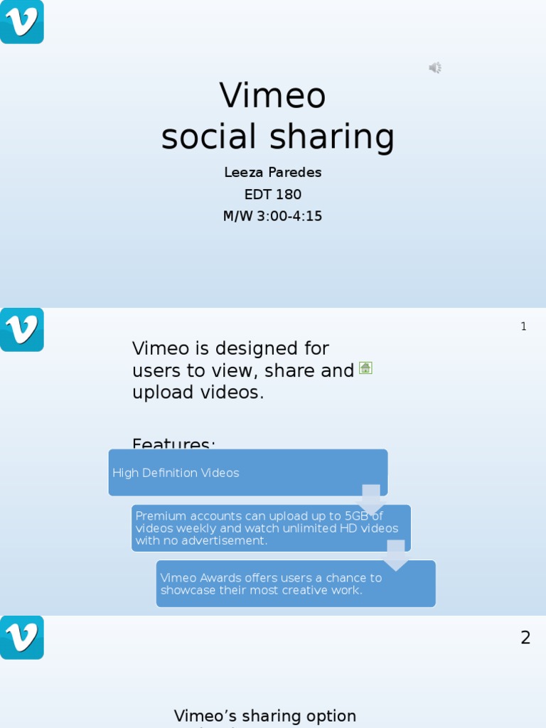 Vimeo Presentation | PDF | Computers