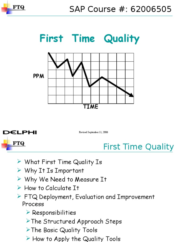 FTQ Overview | PDF | Production And Manufacturing | Business