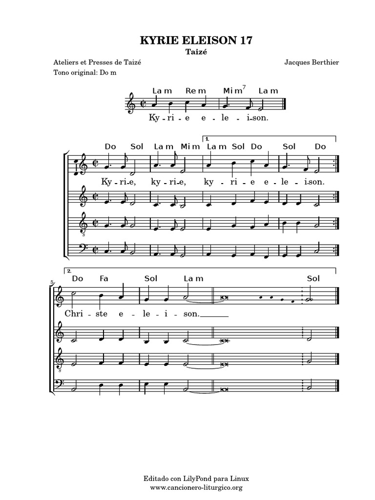 Kyrie 17 Taize S | PDF