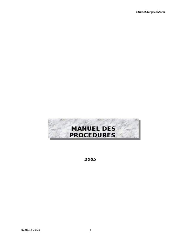 Manuel Des Procédures Comptables | PDF | Facture | Inventaire