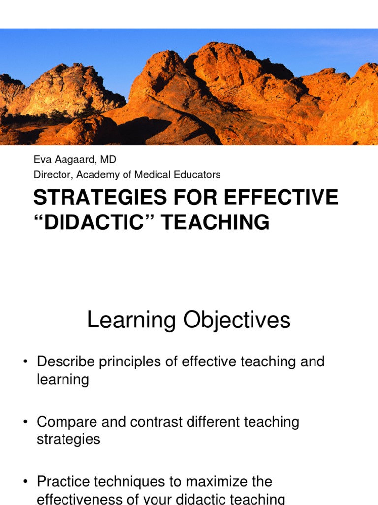 Didactic Teaching | PDF | Teaching Method | Lecture