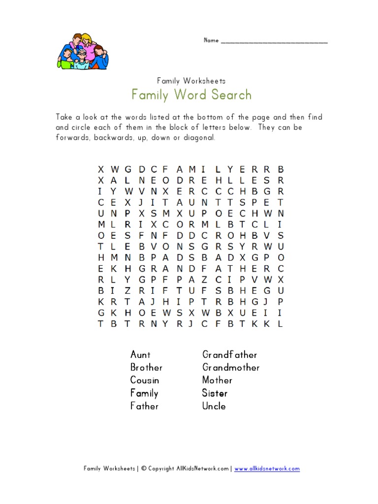 Family Word Search PDF | PDF