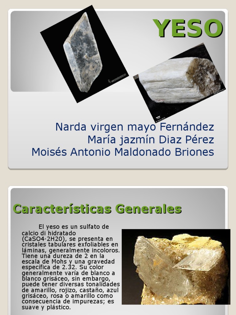 EL YESO | Yeso | Sustancias químicas
