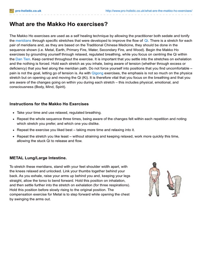 Makko Ho Exercises | PDF | Qi | Breathing