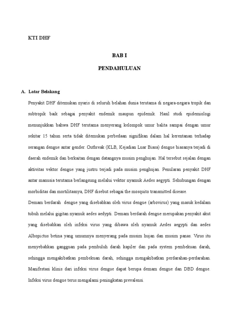 Kti DHF | PDF | Kesehatan Holistik