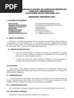 Programa Clausura de Eventos Deportivos | PDF