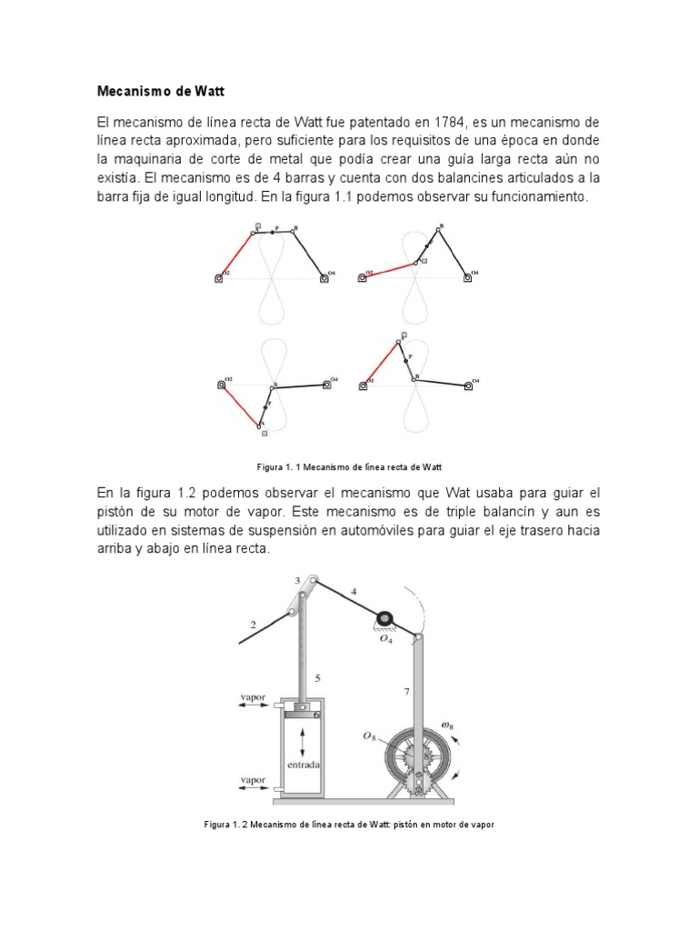 Mecanismo de Watt y Robert | PDF