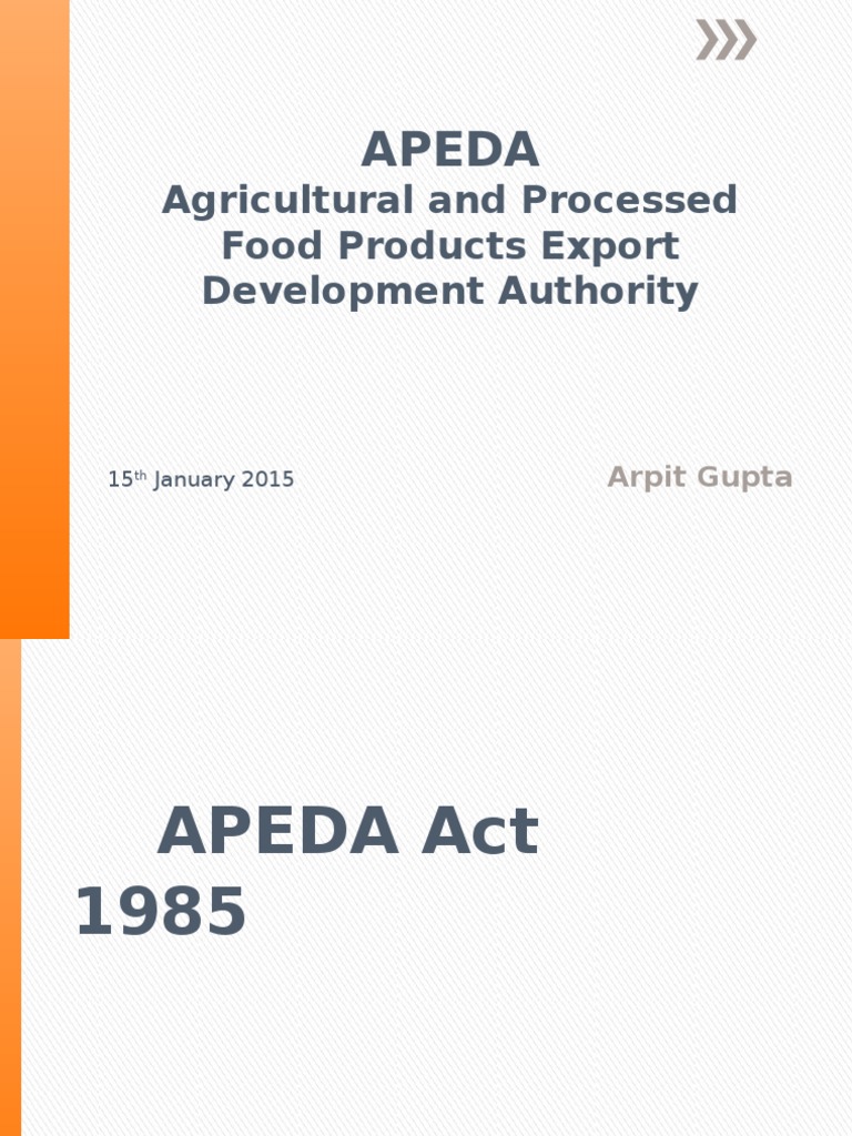 APEDA | PDF | Exports | Warehouse