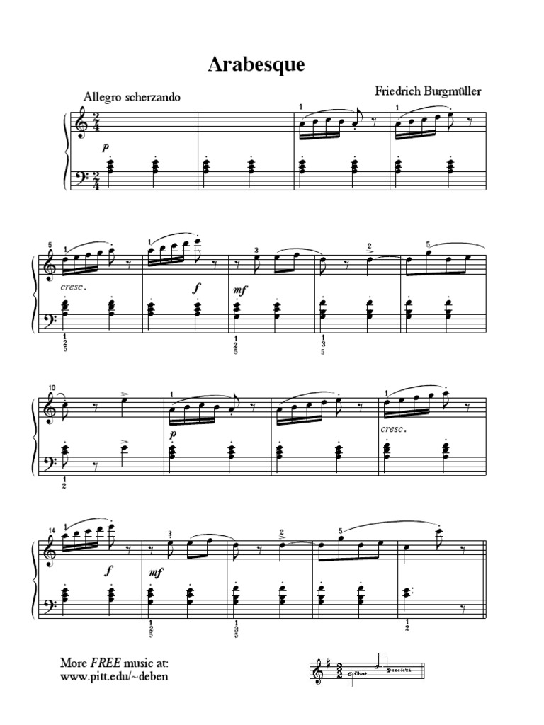 Arabesque | PDF | Tempo | Classical Compositions