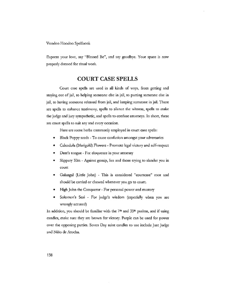 Court Case Spells | PDF