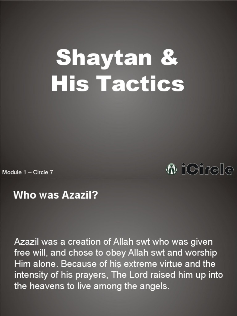 1 7 ICircle Shaytan Presentation | God In Islam | Islamic Belief And ...