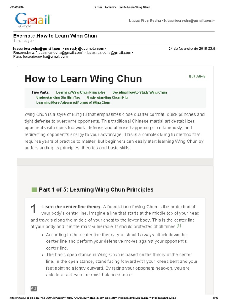 How To Learn Wing Chun | PDF | Wing Chun | Chinese Martial Arts
