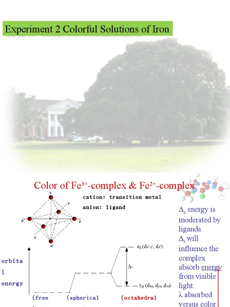 Colorful Solutions of Iron (II) and Iron (III) Complexes | PDF | Acid ...