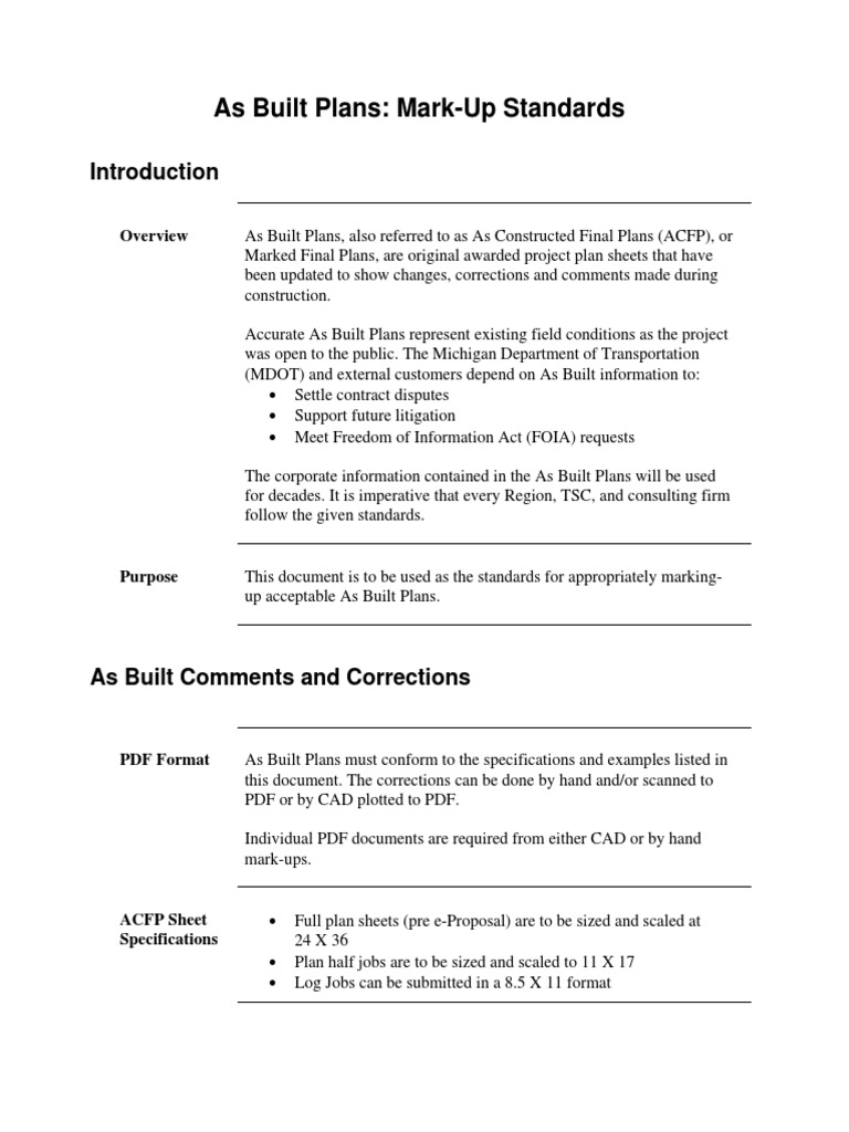 As-Built | Portable Document Format | Specification (Technical Standard)