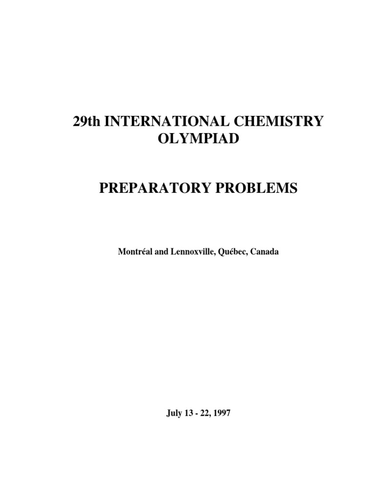 29th ICHO Prep Prob PDF | PDF | Tooth Enamel | Metabolism