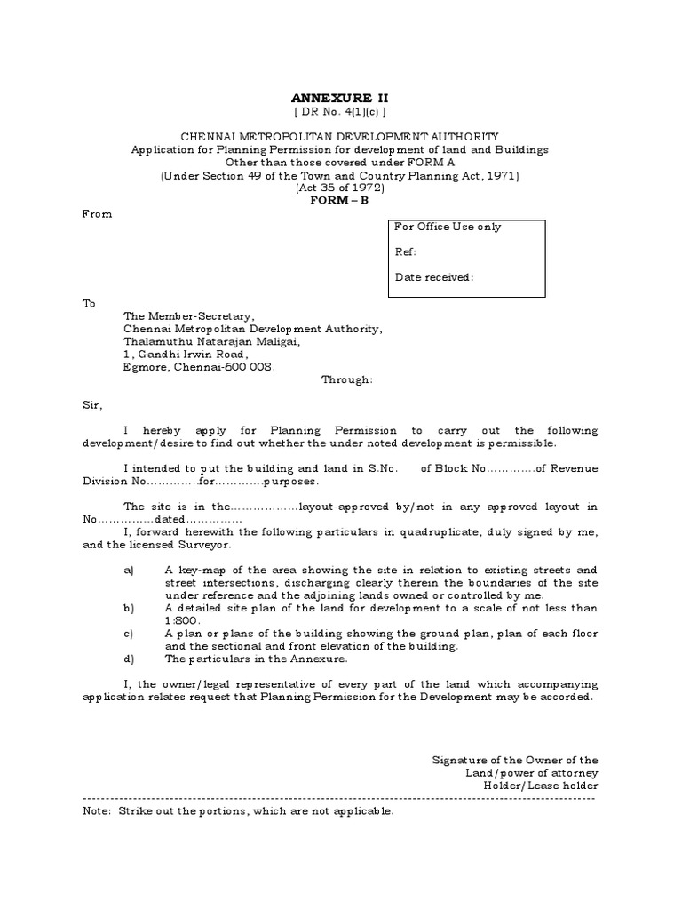 Annexure Ii: Form - B | PDF | Civil Law (Common Law) | Government Information