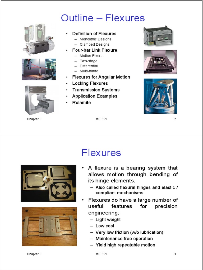 ME 551 - 08 Flexures (Rev. 1.1) | PDF | Rotation Around A Fixed Axis | Bending