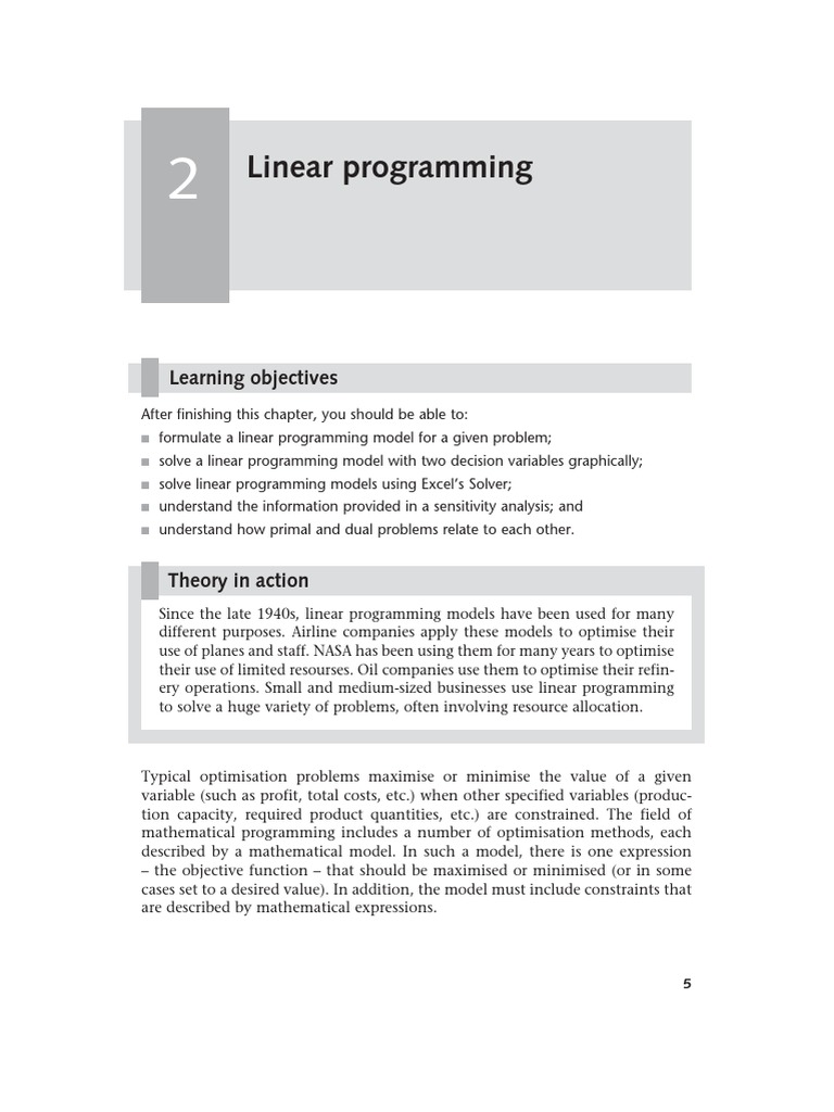 M02 Helb5053 01 Se C02 | PDF | Linear Programming | Mathematical Optimization