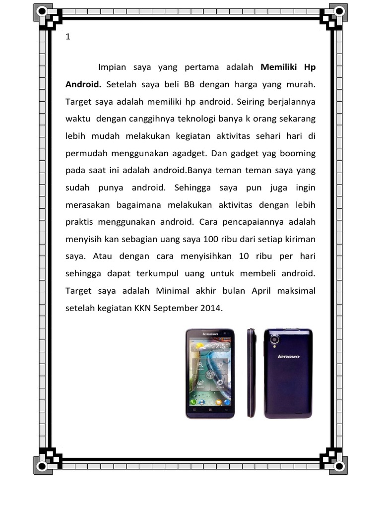 Contoh Dream Book Kewirausahaan | PDF
