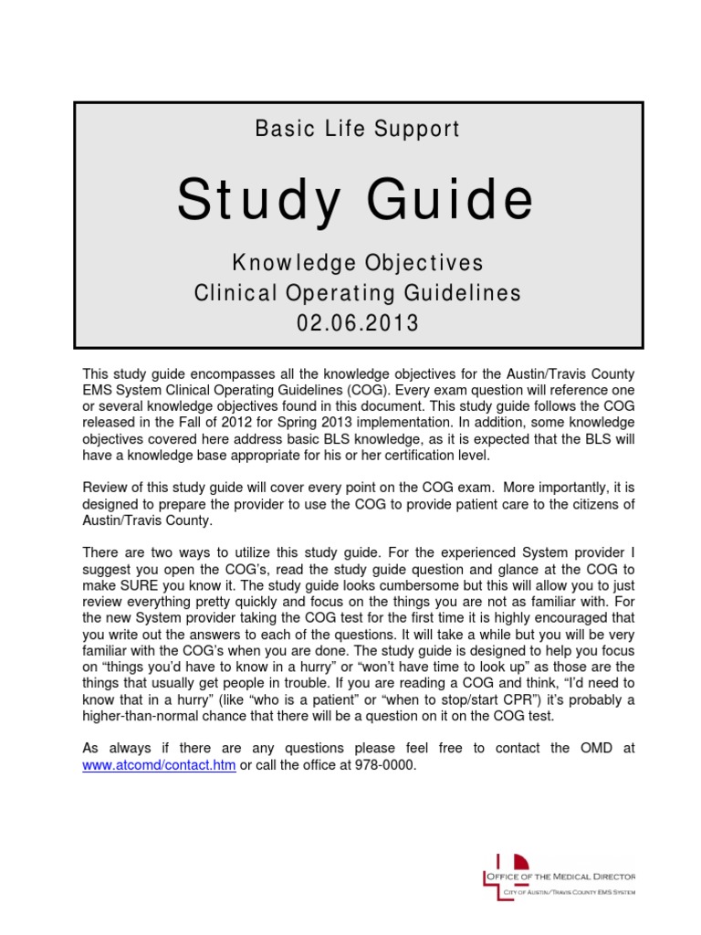 BLS-Study-Guide-020620013(1) | Major Trauma | Emergency Medical Services