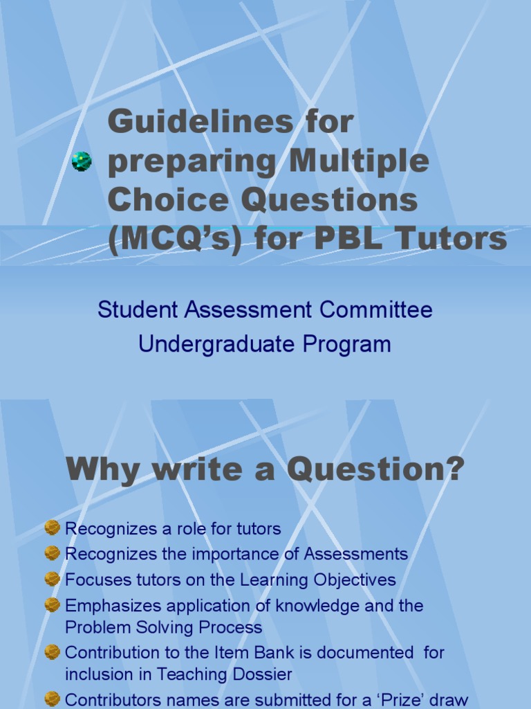 Guidelines For Multiple Choice Questions MCQ S 4426 | PDF | Alzheimer's ...