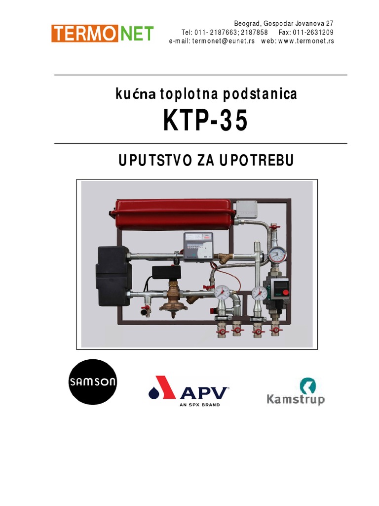 Uputstvo Za Podstanice KTP-35 Termonet PDF | PDF