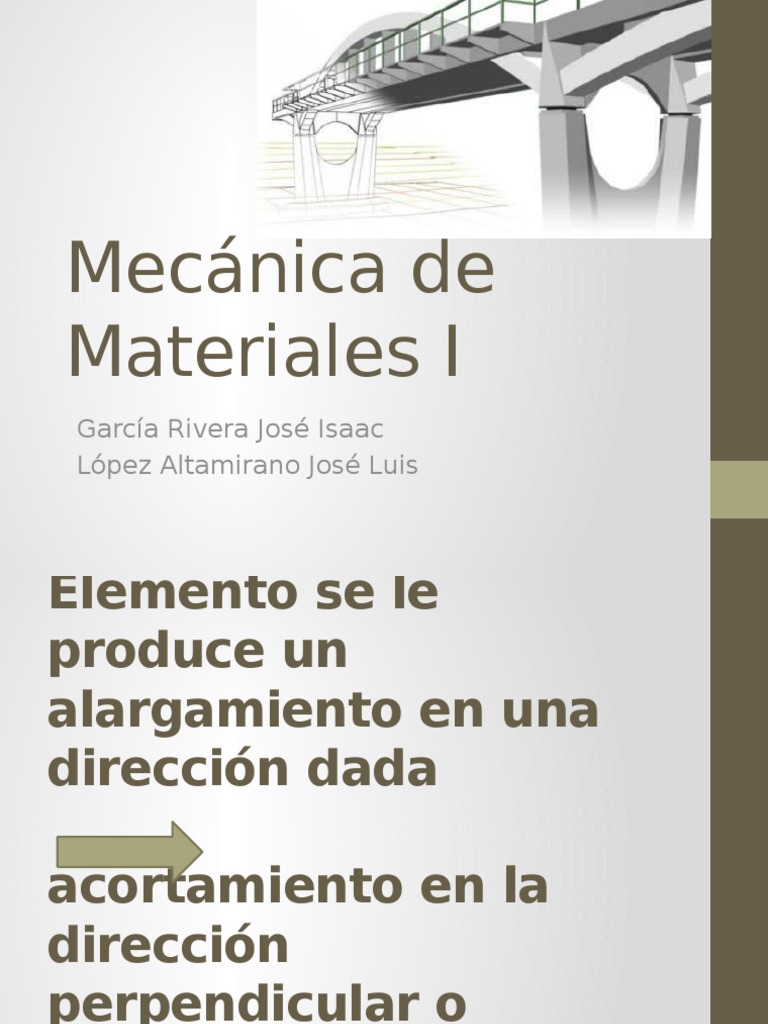 Relación de Poisson (Mecánica de Materiales) | PDF