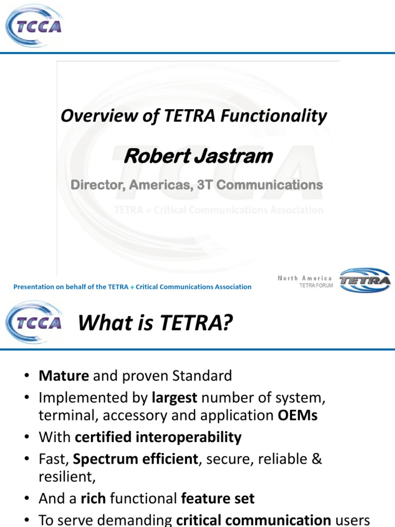 Overview of TETRA Communication System | PDF | Internet Protocols ...