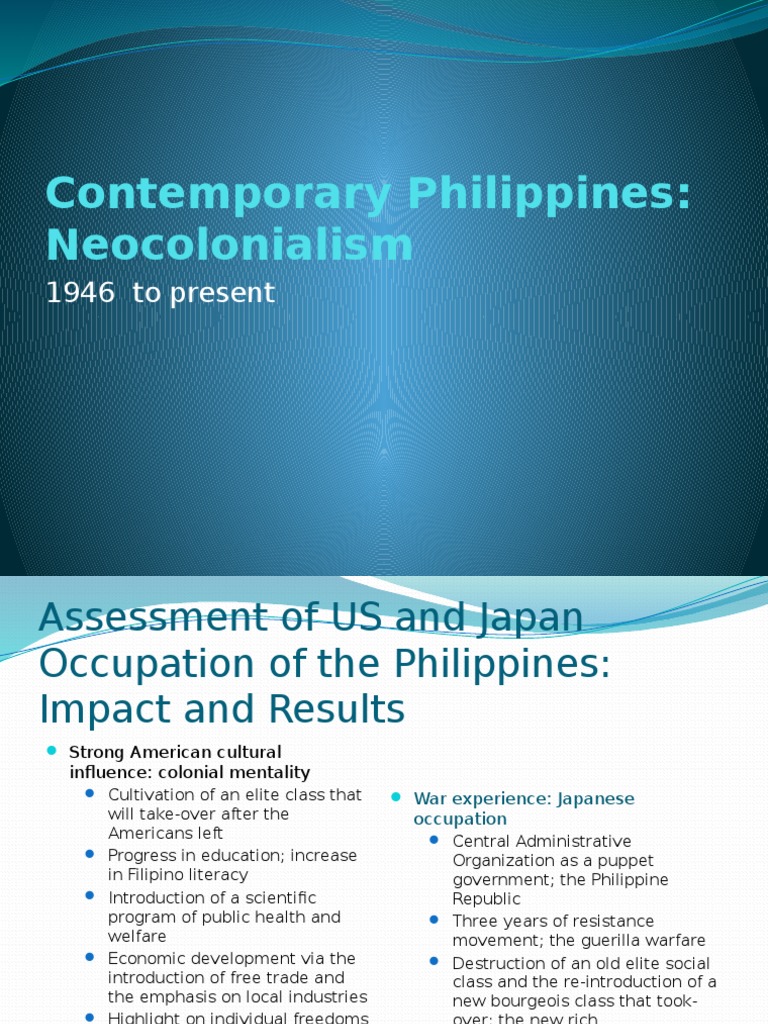 Neocolonialism | PDF | Ratification | Philippines