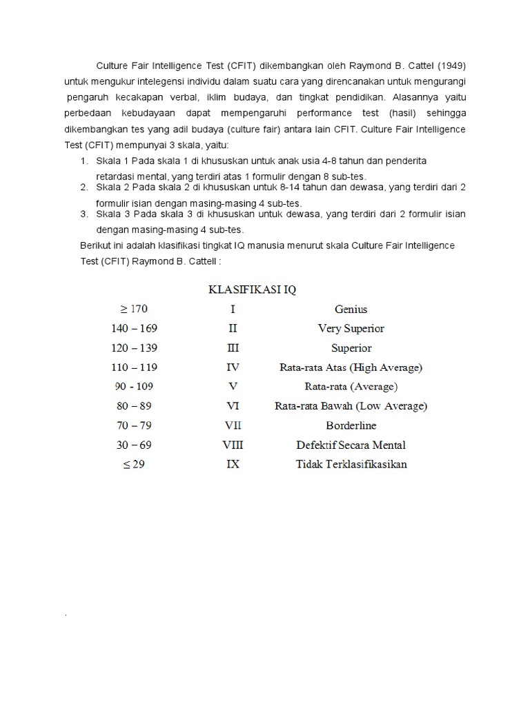 Culture Fair Intelligence Test | PDF | Komputer