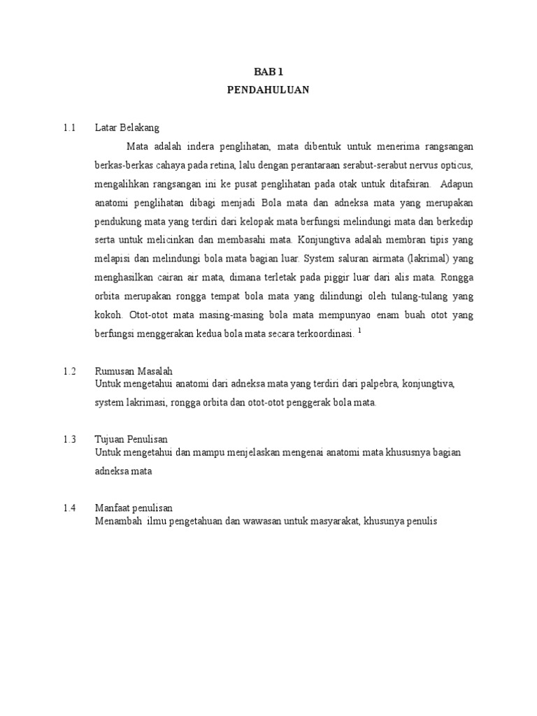 Anatomi Adneksa Mata dan Fungsinya | PDF