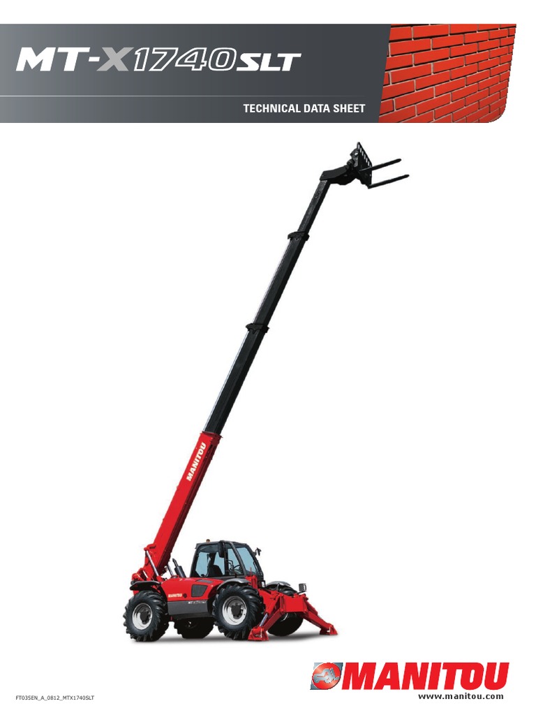 Manitou MT-X 1740 SLT (EN) | PDF | Transmission (Mechanics) | Vehicles