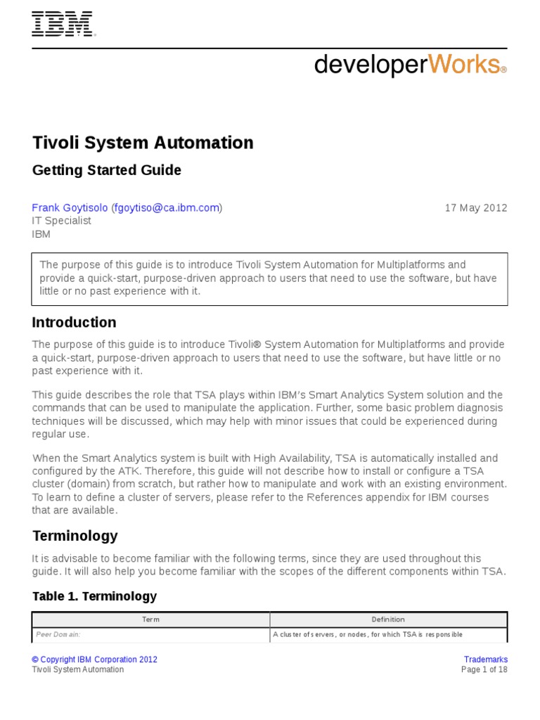 Tivoli System Automation Pdf Online And Offline Ip Address