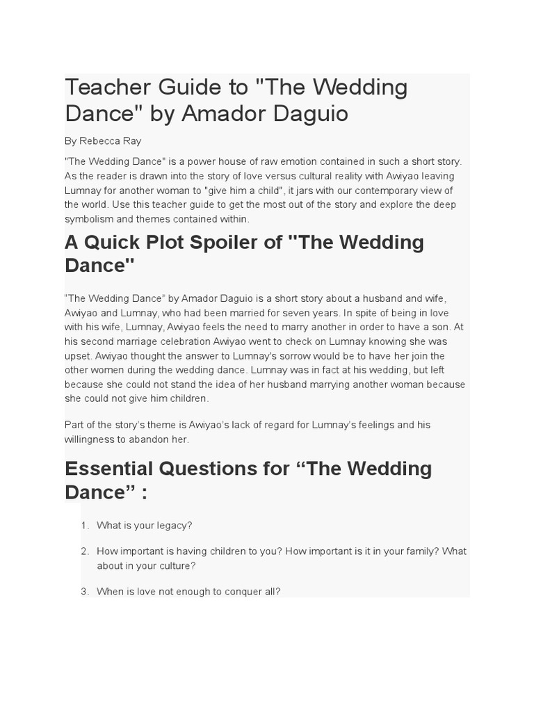 Wedding Dance | PDF | Plot (Narrative) | Dances