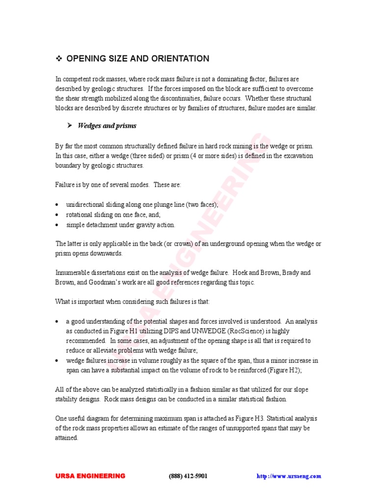 Wedge Failure Analysis in Rock Engineering | PDF | Applied And ...