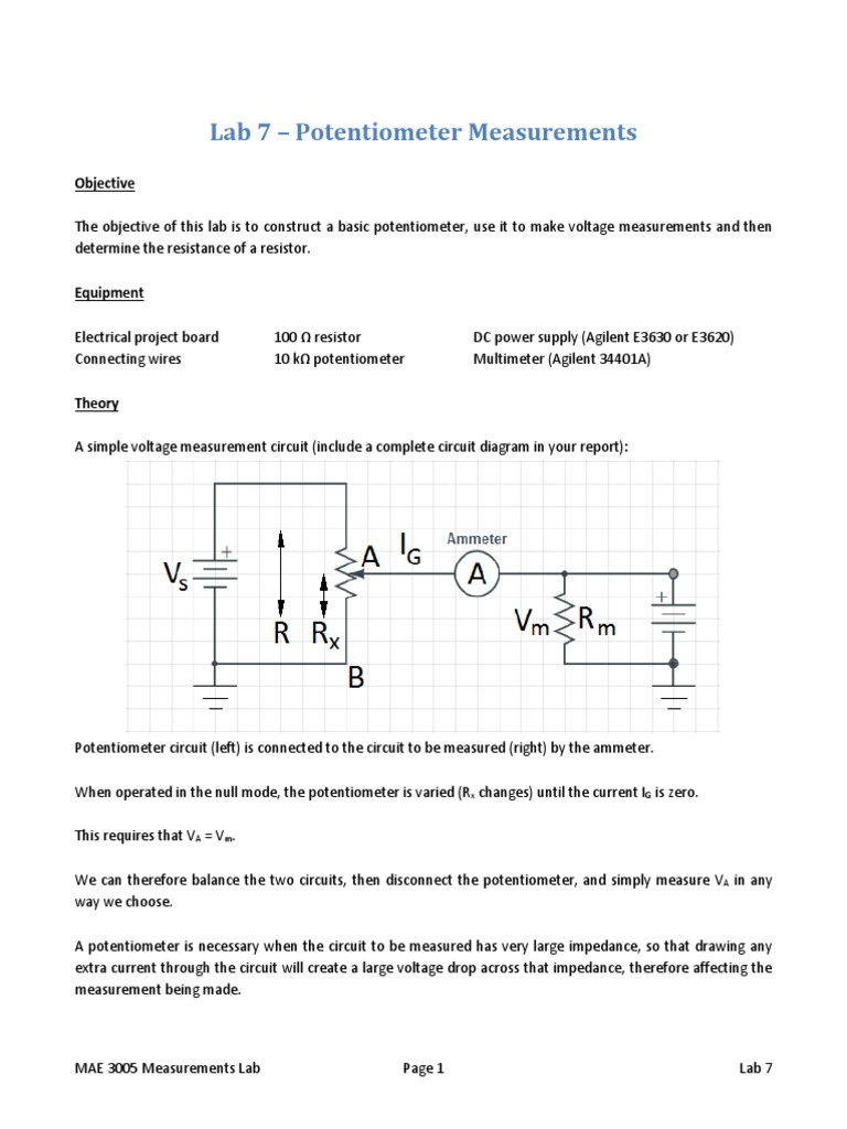 7 Potentiometer | PDF | Resistor | Voltage