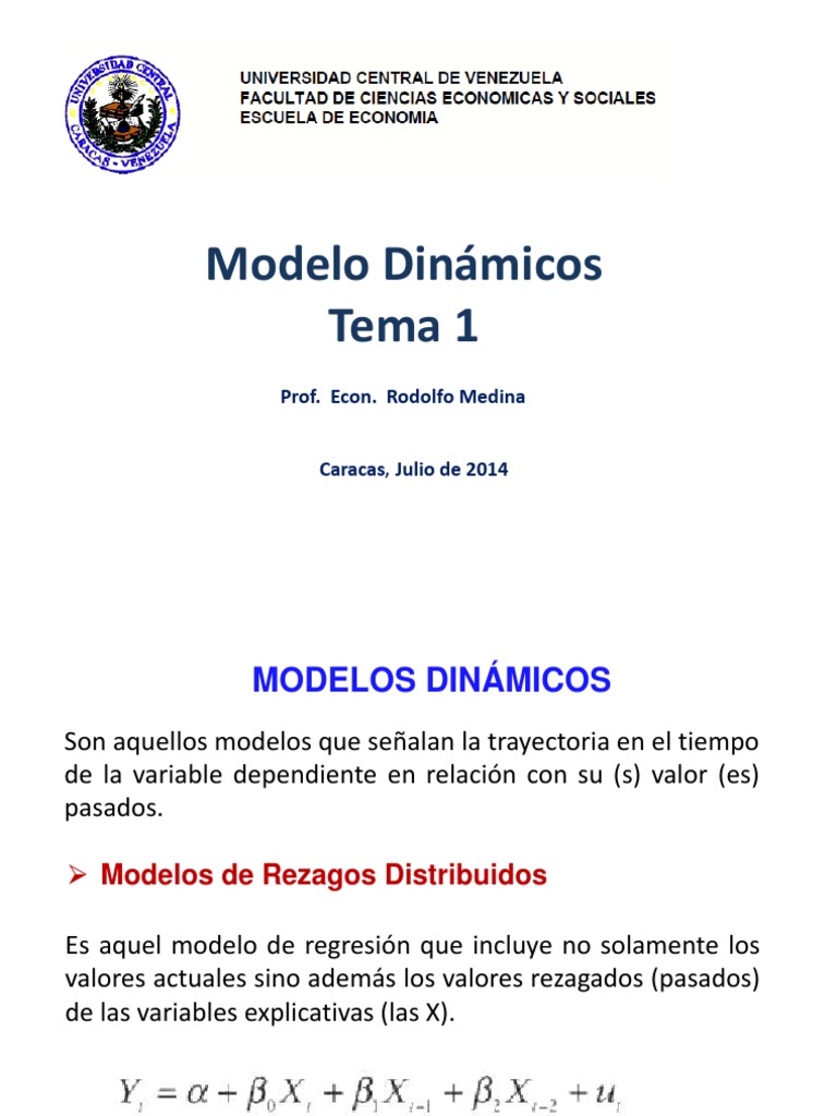 Modelos Dinamicos TEMA 1 ISEM2014.Pptx | Multicolinealidad | Análisis ...